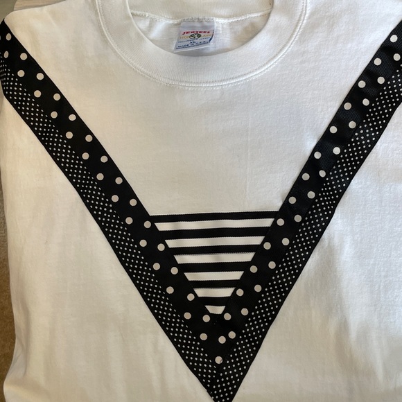 Jerzees | Tops | Custom Vintage Black White 8s 90s Gross Grain Ribbon ...
